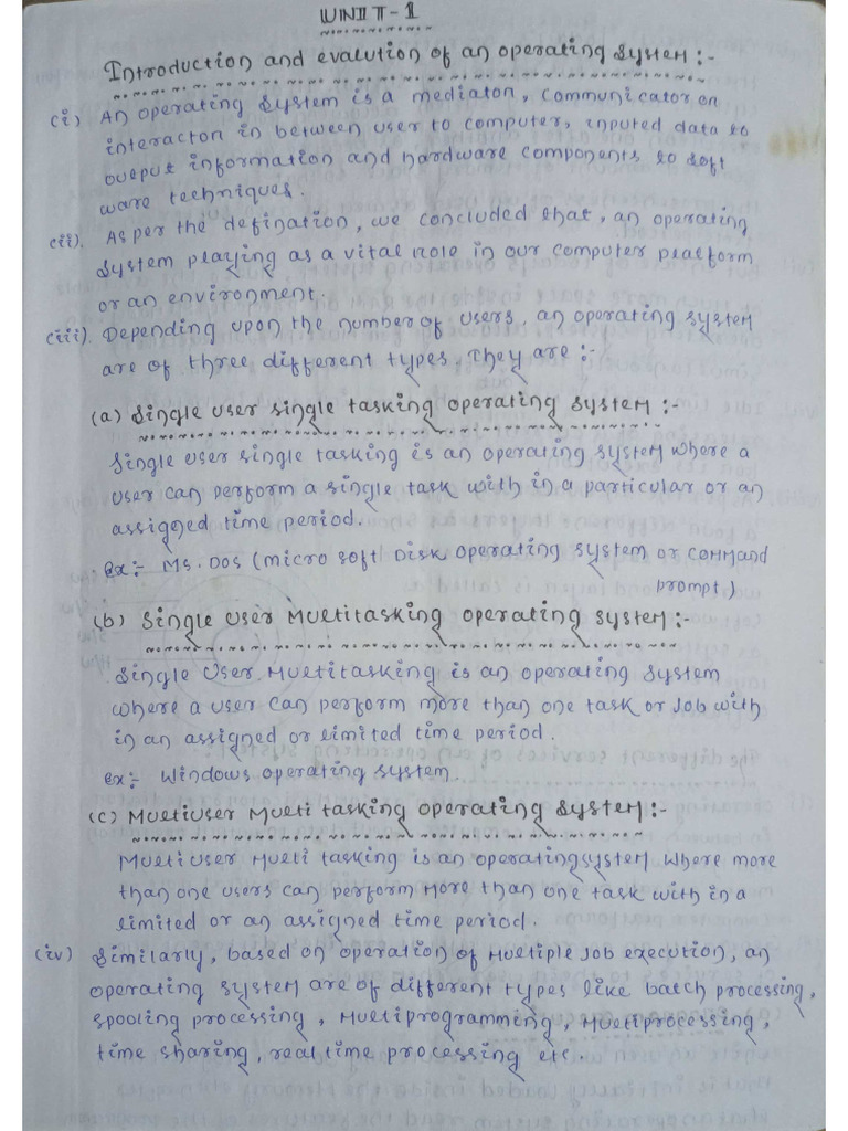 Os Unit-1 | PDF