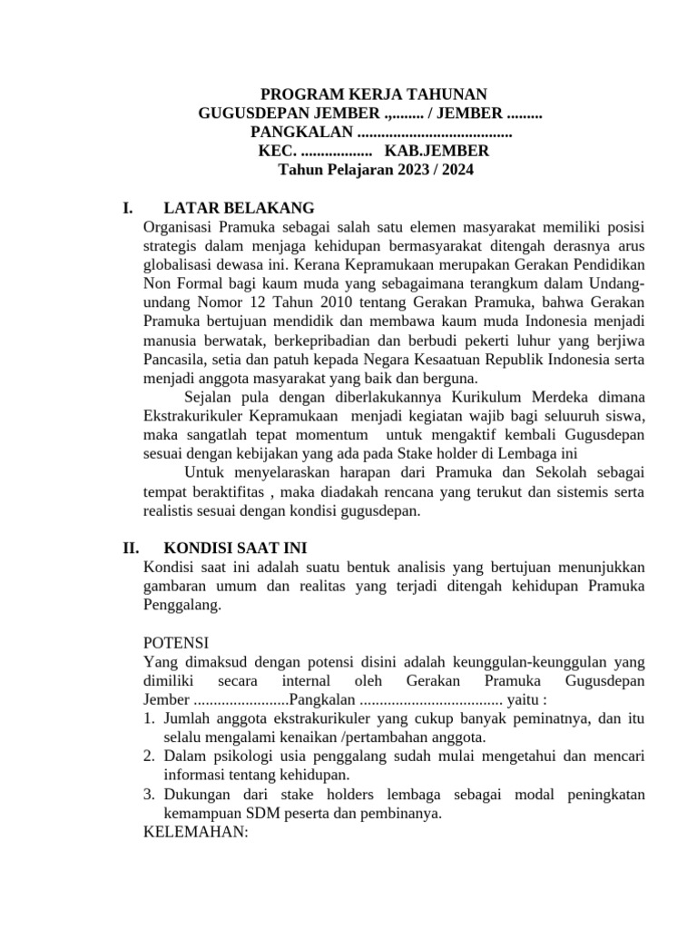 1.program Kerja Gudep 2024 | PDF