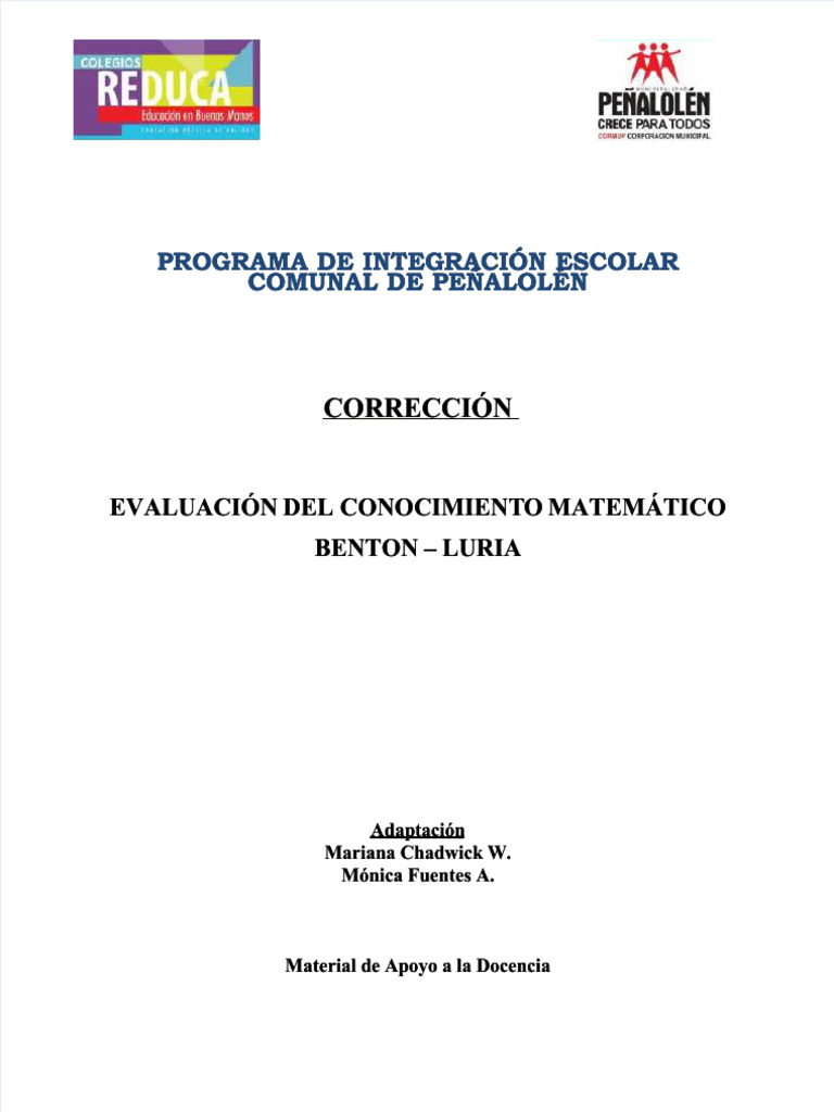 PDF Correccion Benton y Luria - Compreaaass | PDF