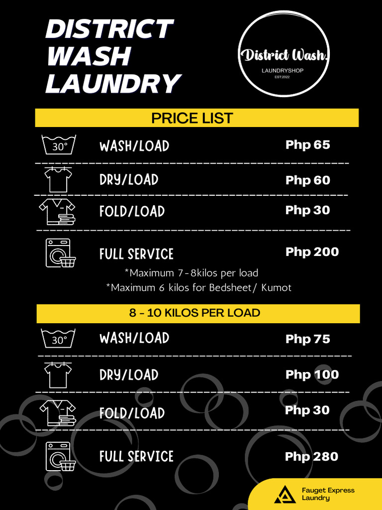 Blue Laundry Price List PDF | PDF | Home & Garden