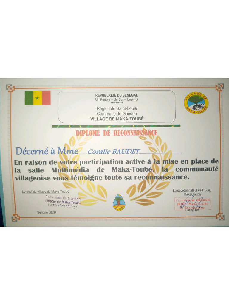 PDF Diplôme de Reconnaissance | PDF