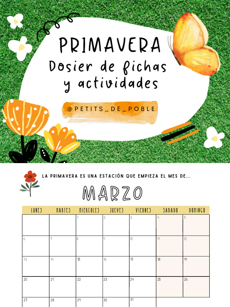 Fichas y Actividades de Primavera | PDF