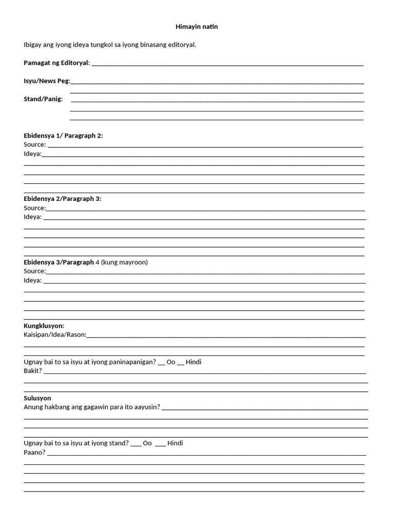 Editoryal Anatomy | PDF