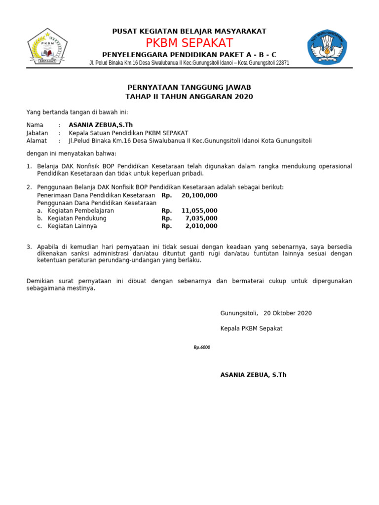 2020-Fix-Rkas Bop - 2 - B - C - Sepakat | PDF