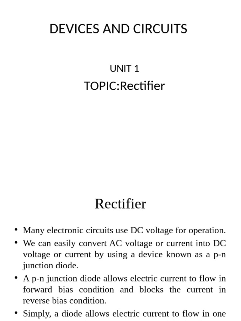 RECTIFIER | PDF | Rectifier | Diode