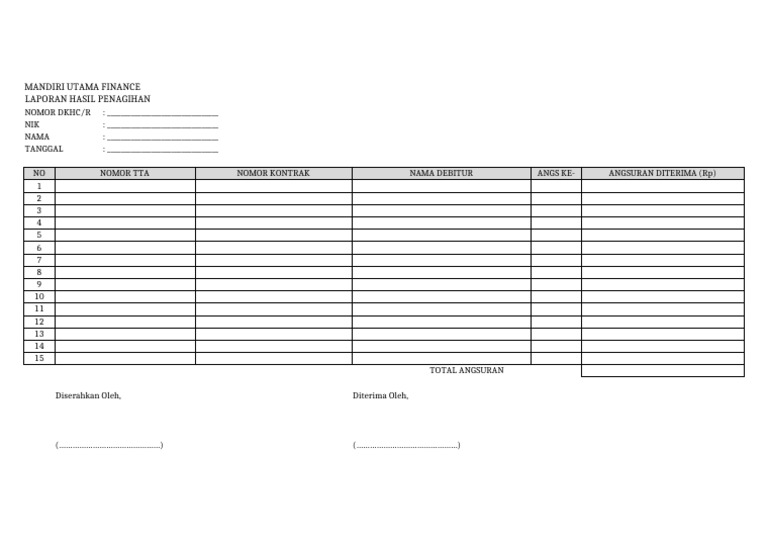 Form Setor Tta Harian | PDF | Pengelolaan Keuangan & Uang | Komputer