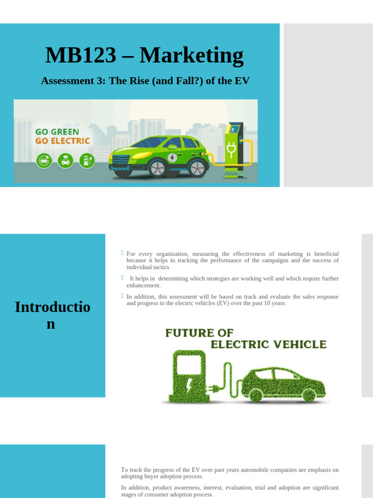MB123 - Marketing: Assessment 3: The Rise (And Fall?) of The EV | PDF ...