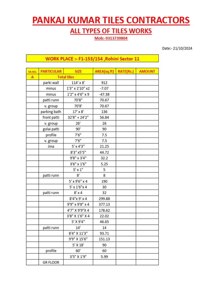F 1-153-154 Rohini Sector 11 | PDF | Building Materials | Masonry