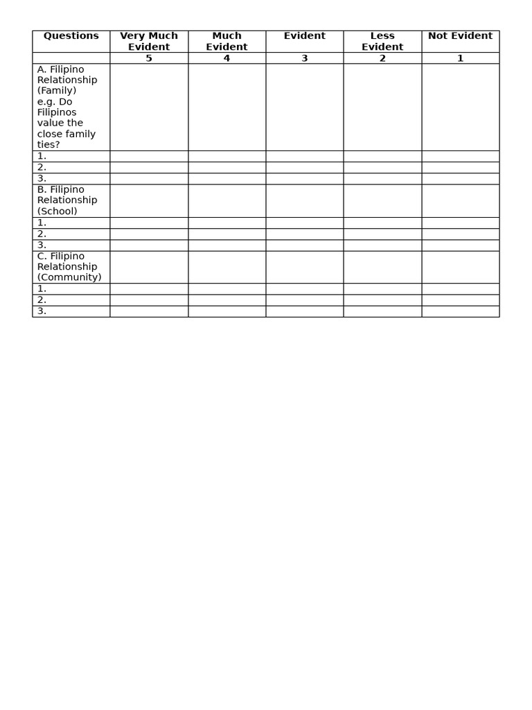 Mini Survey Questions | PDF