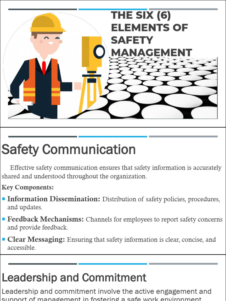 6 Elements of Safety Management | PDF | Leadership | Safety