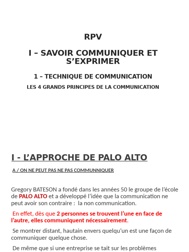 Techniques de Communication Efficaces | PDF | la communication | la perception