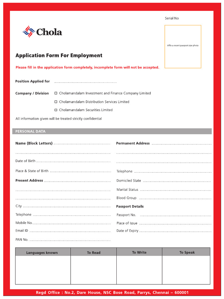 For Issuance of Appointment Letter Application Form CIFCL CSEC | PDF