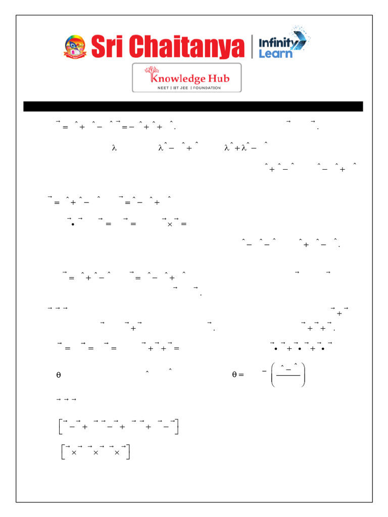 Vector Operations: Dot & Cross Products | PDF | Euclidean Vector | Classical Geometry