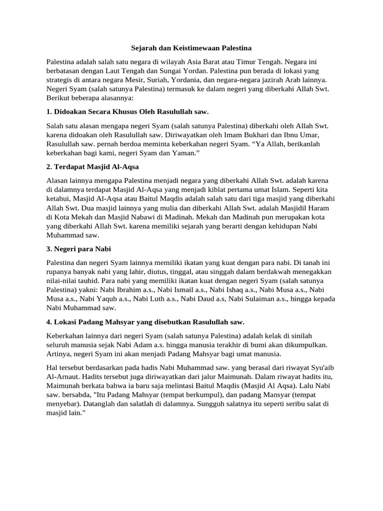 Palestina | PDF | Agama & Spiritualitas
