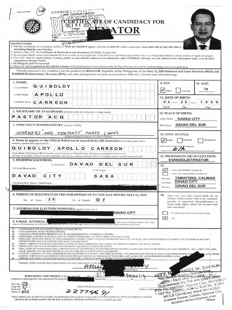 Quiboloy, Apollo Carreon | PDF