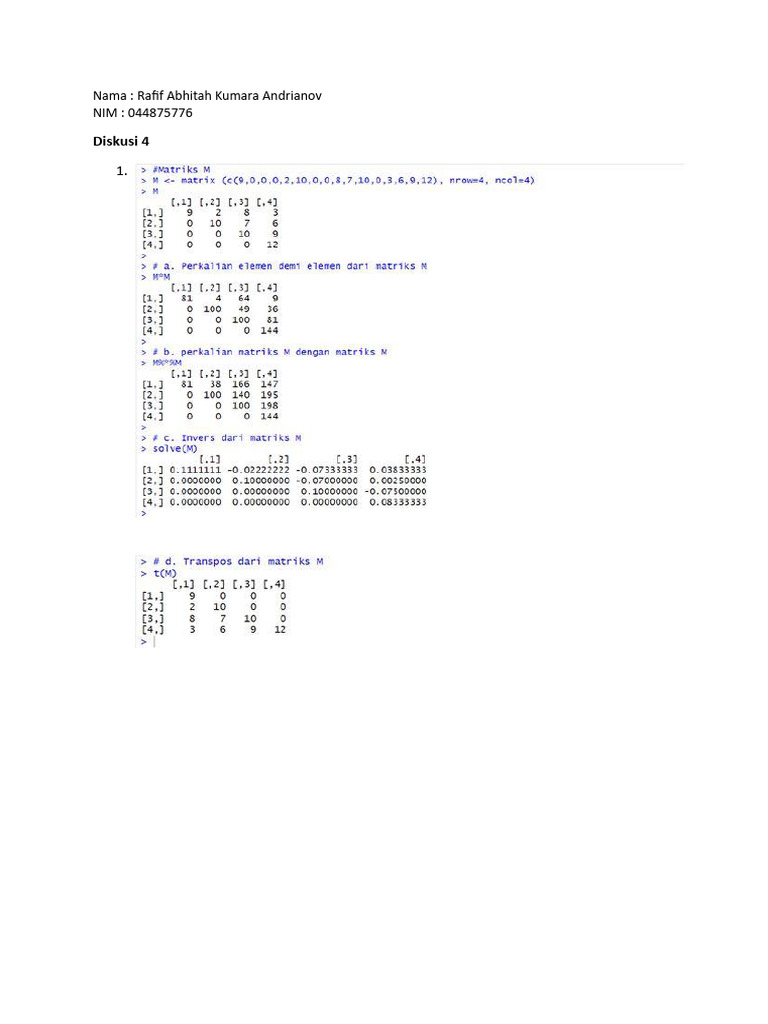 Diskusi 4 Komputer I | PDF