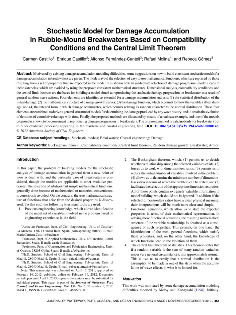 Stochastic Model For Damage Accumulation | PDF | Mathematics | Standard Deviation