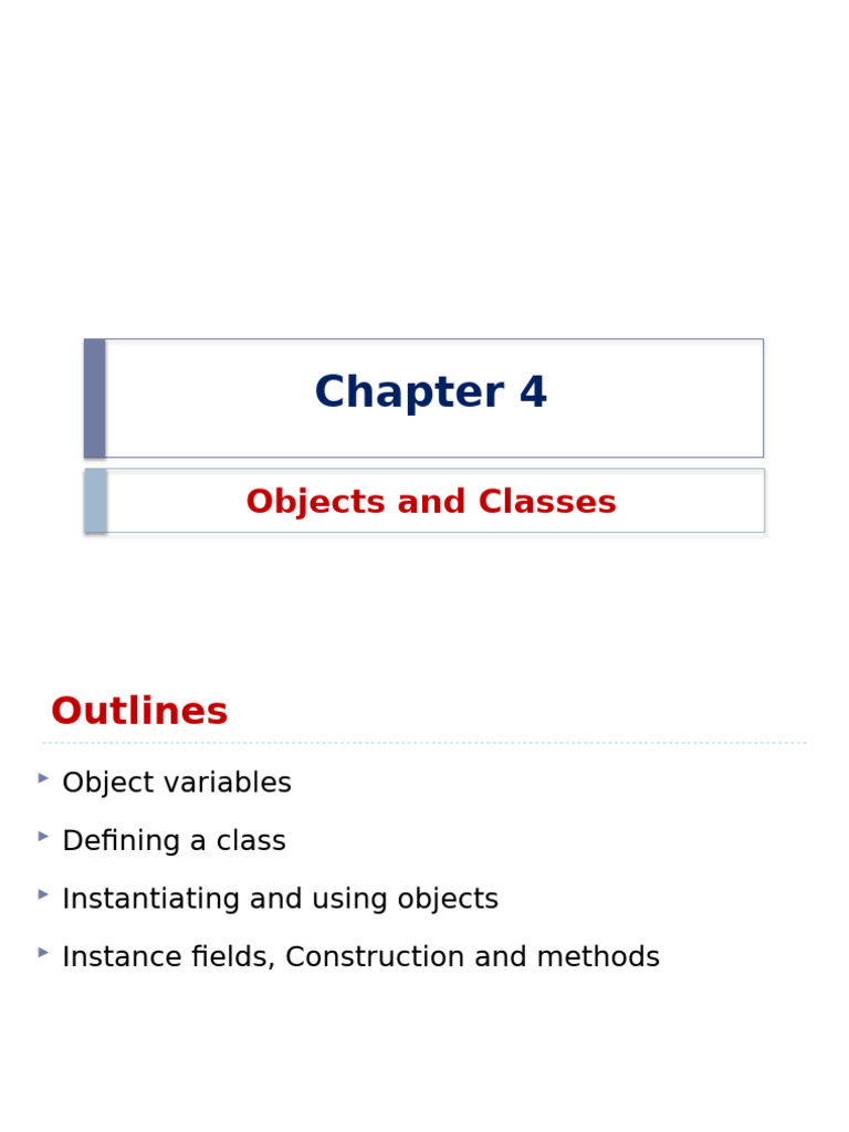 Objects and Classes | PDF | Class (Computer Programming) | Programming
