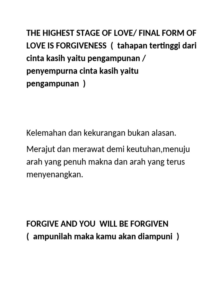 The Highest Stage of Love | PDF