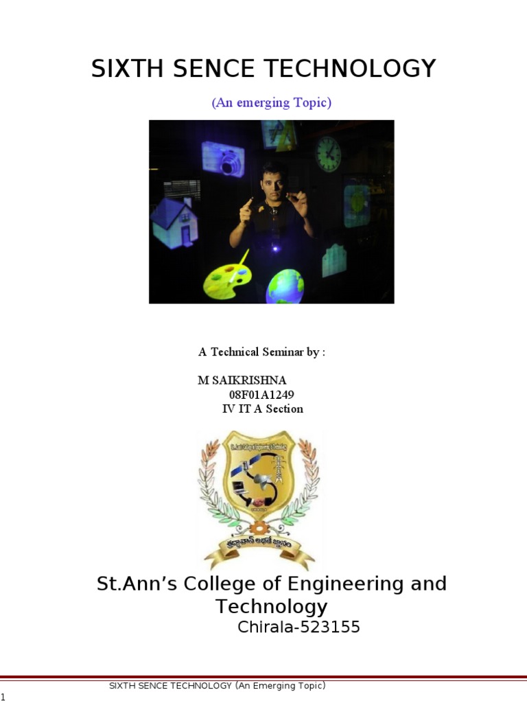 Sixth Sense Technology Overview | PDF | User Interface | Mobile Device