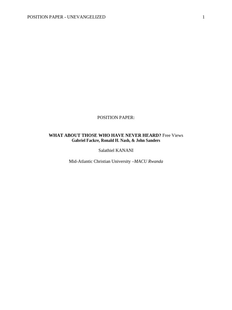 Salvation for the Unevangelized | PDF | Jesus | Christian Theological ...