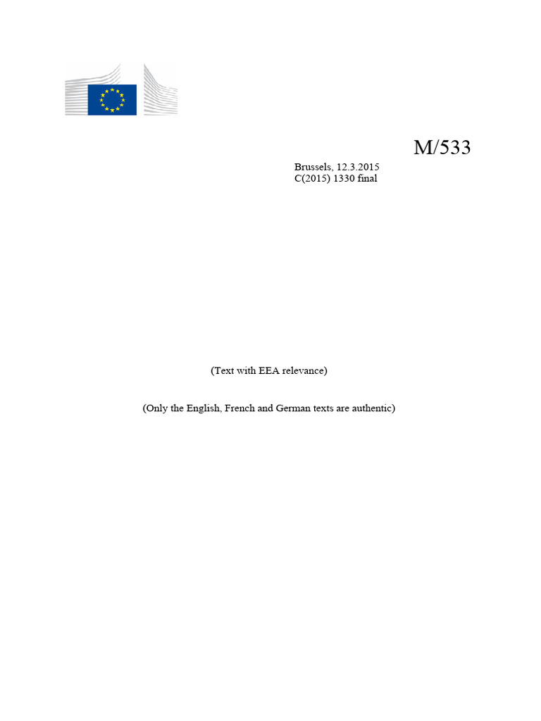 M533_EN | PDF | European Commission | Standardization