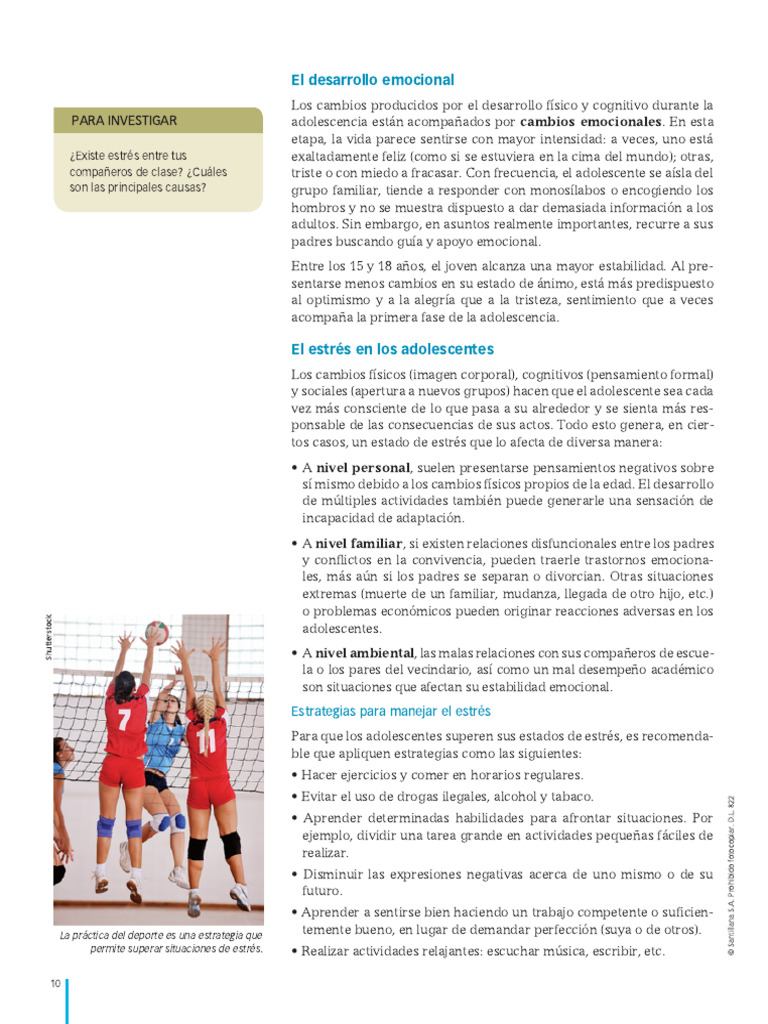 Estrés Adolescente: Causas y Soluciones | PDF | Las emociones | Estrés ...