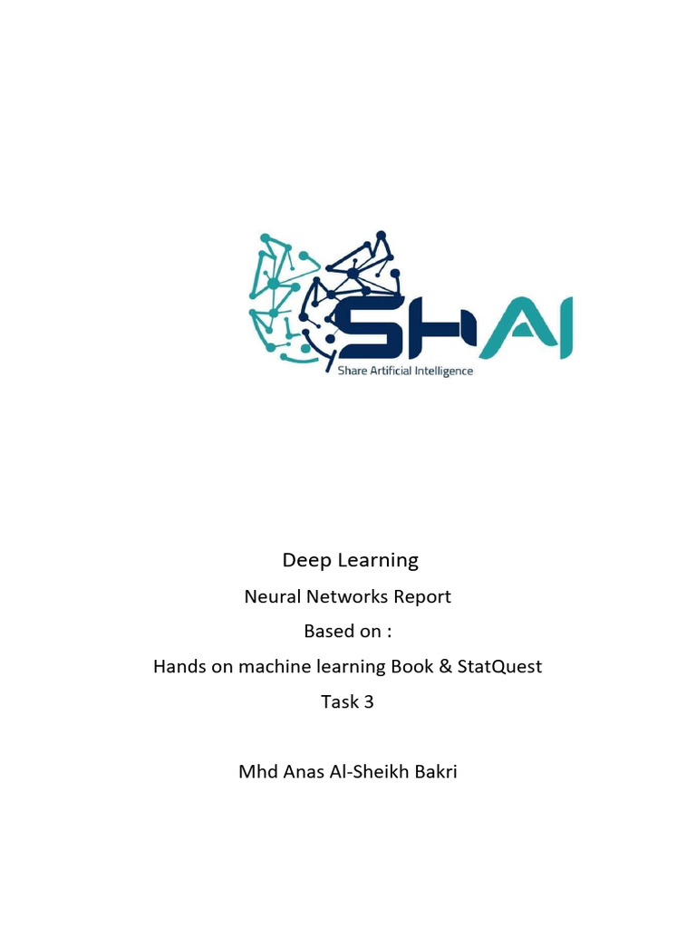 SHAI - Task 3 - NN | PDF | Artificial Neural Network | Statistical ...