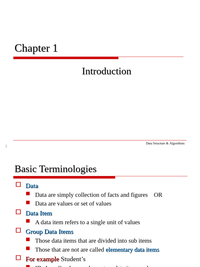 Dsa 1 Introduction To Dsa Pdf Algorithms Data Type 1706