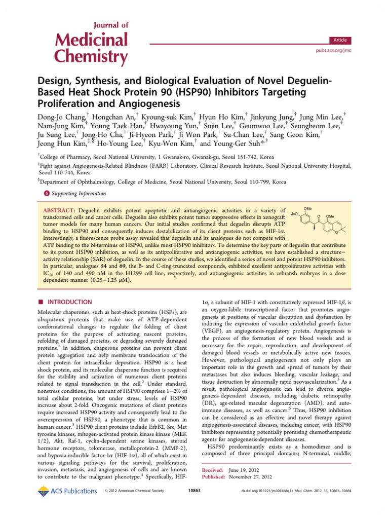 Design, Synthesis, and Biological Evaluation of Novel Deguelin-Based ...