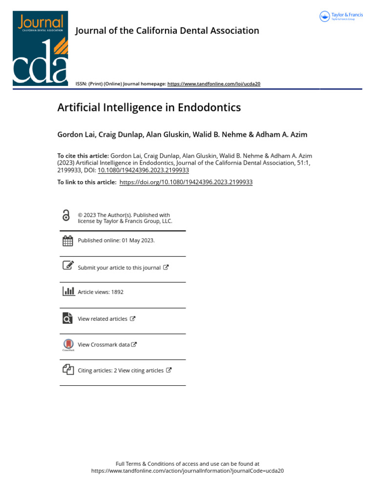 AI Applications in Endodontics Explained | PDF | Machine Learning ...