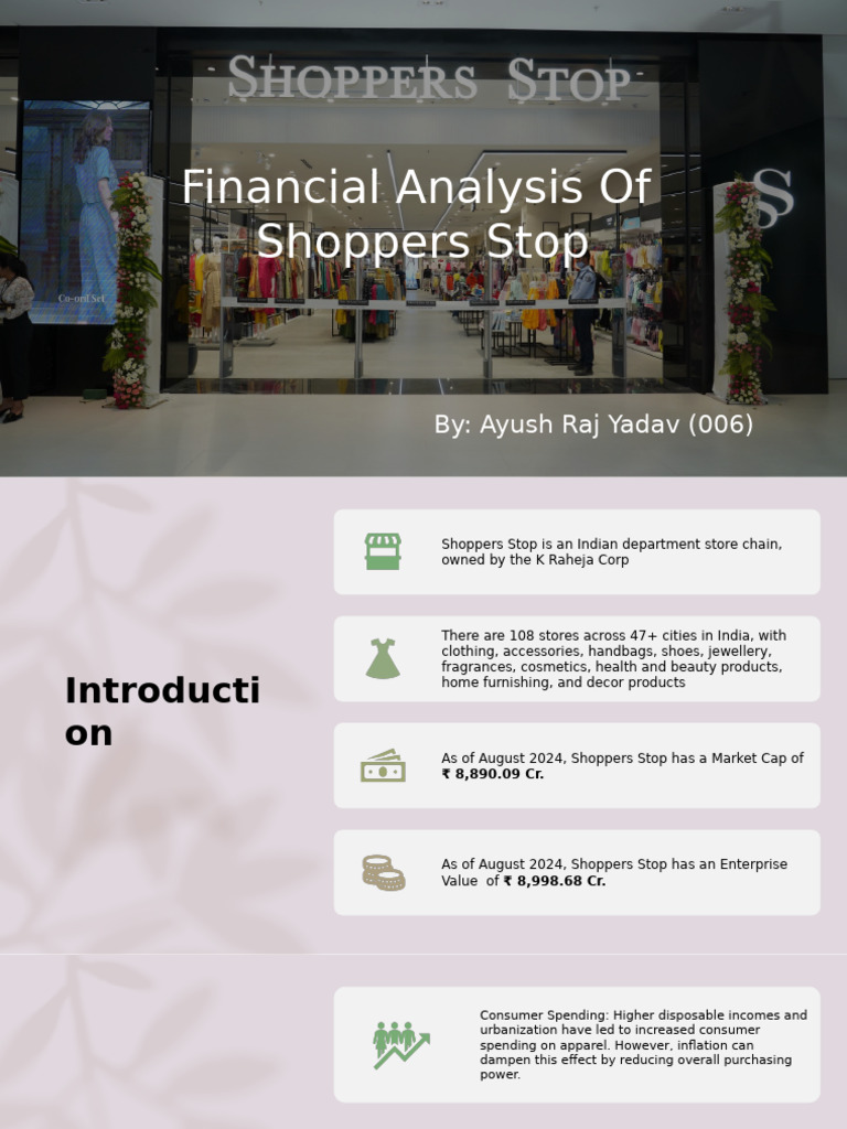 Shoppers Stop Financial Analysis | PDF | Price–Earnings Ratio | Retail