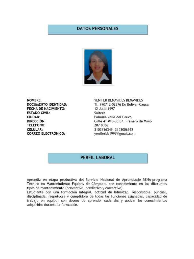 Ho Jade Vida Yen If Er Benavides Sena | PDF