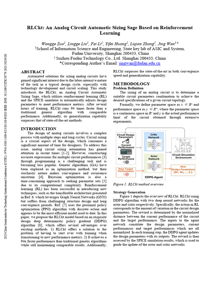 Analog Circuit Sizing with RL | PDF | Applied Mathematics