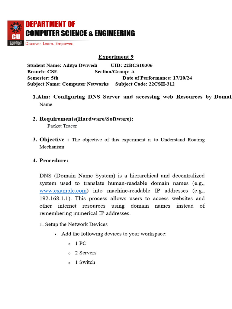exp-9 | PDF | Domain Name System | World Wide Web