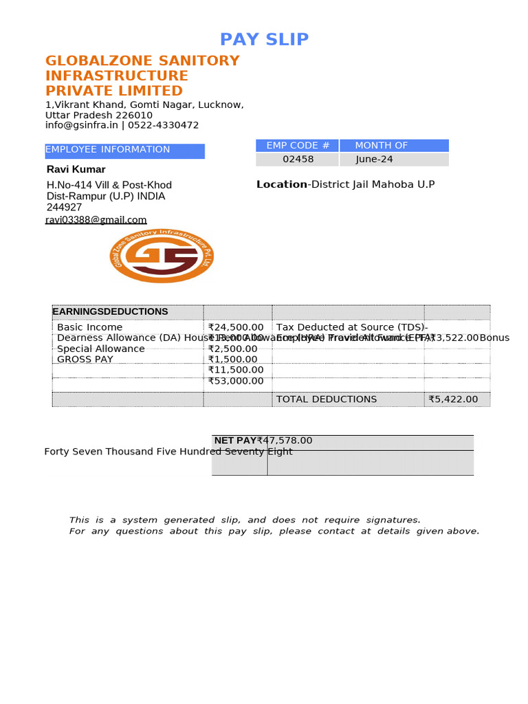 Salary Slip | PDF