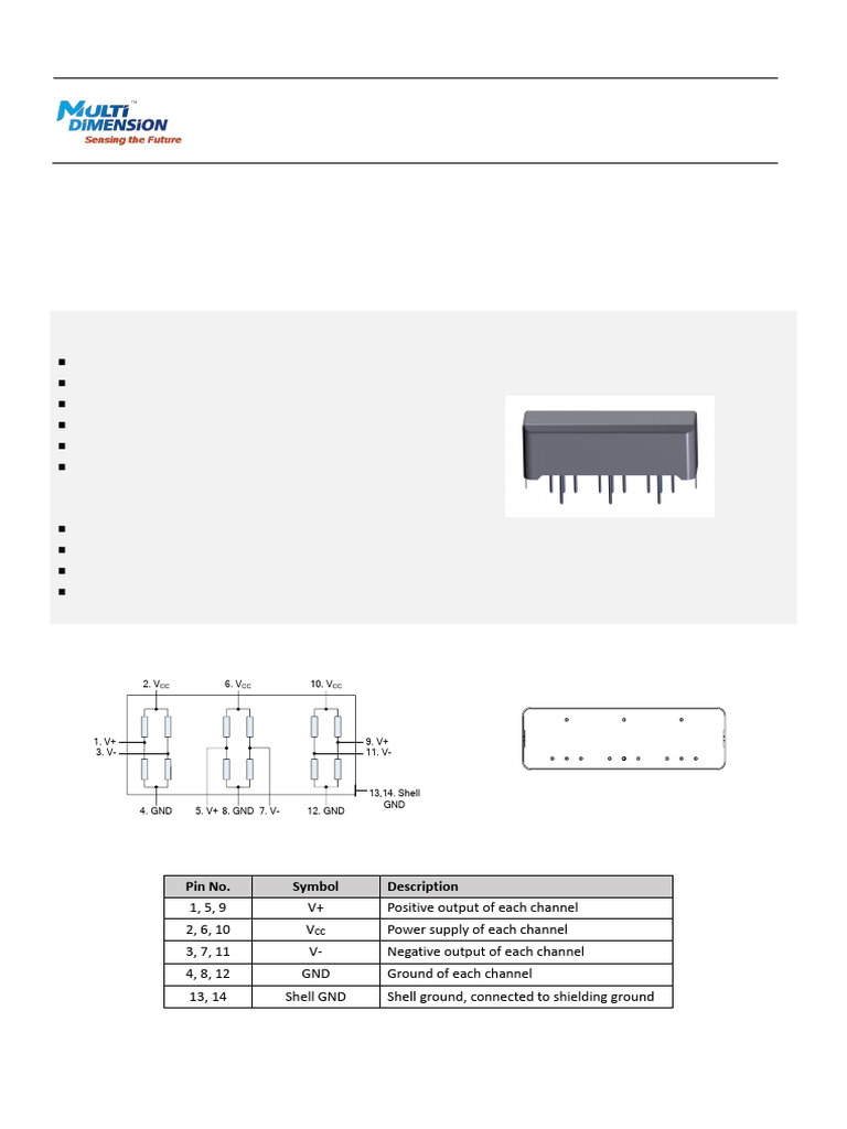 TMR6403A Magnetic Pattern Sensor Datasheet | PDF | Electrical ...
