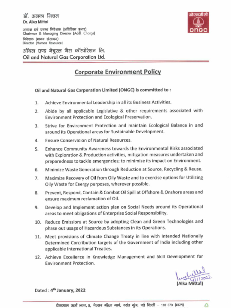 Corporate+Environment+Policy_English | PDF