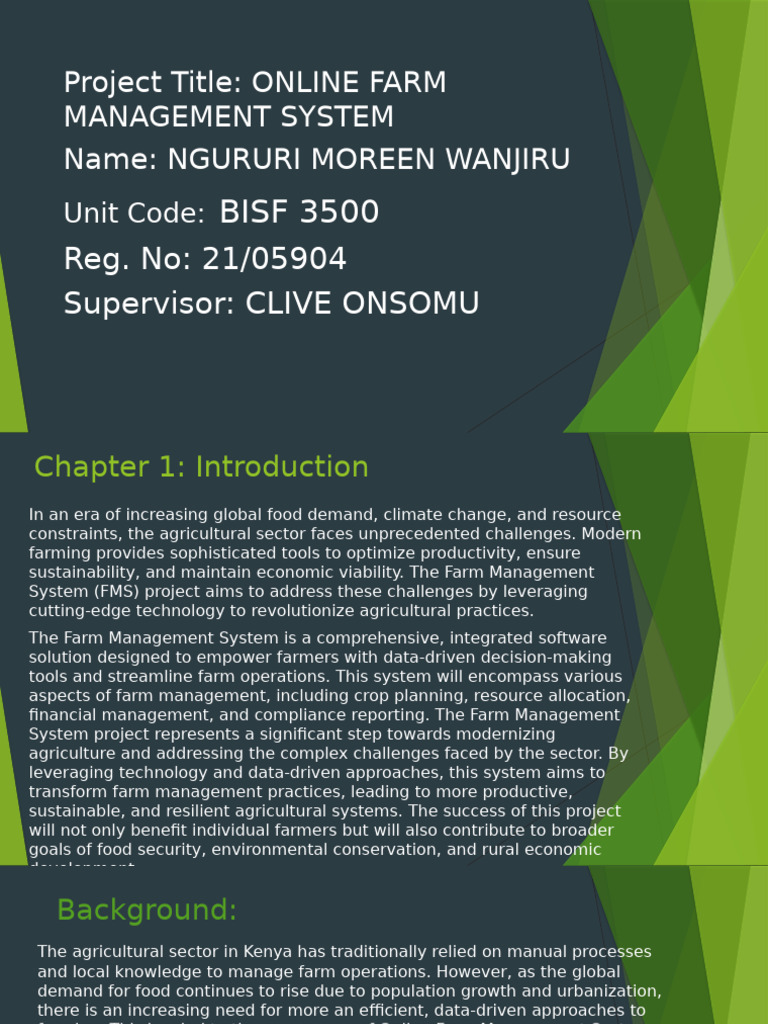 Farm Mangaement System Proposal Presentation | PDF | Agile Software ...