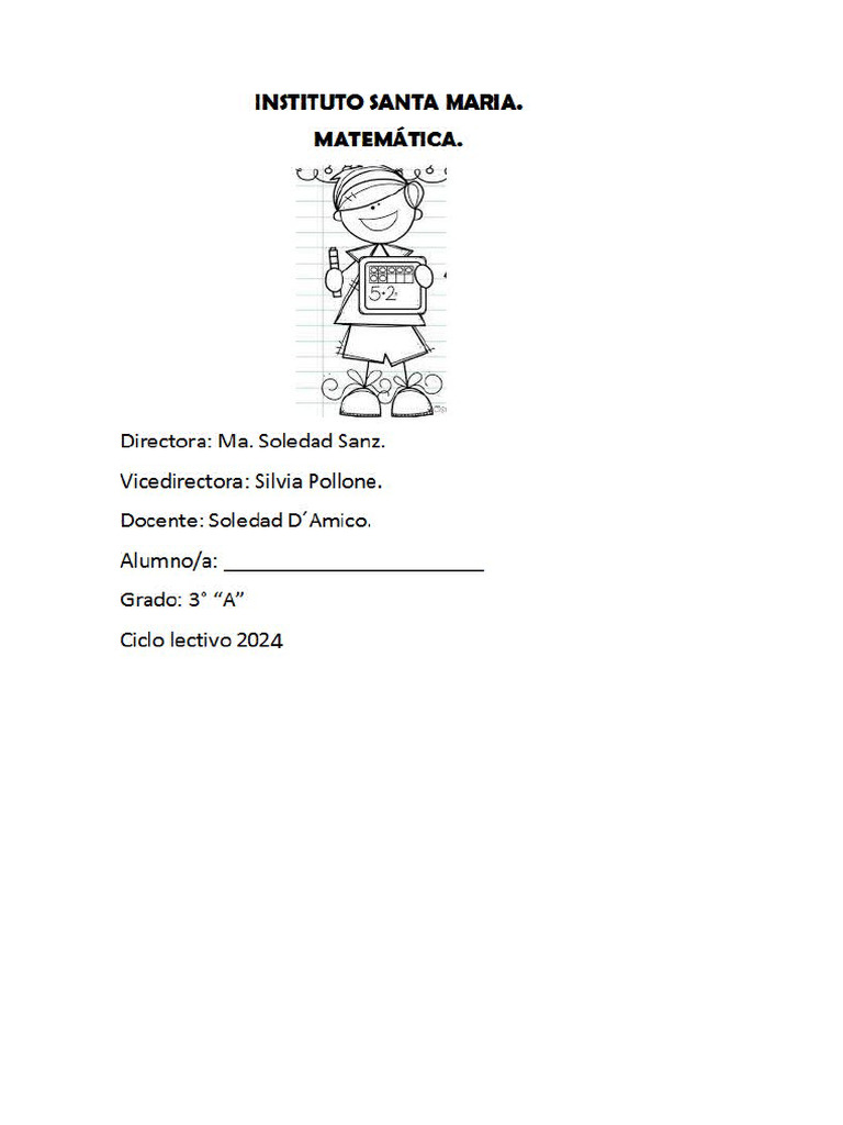 INSTITUTO SANTA MARÍA Mat. | PDF