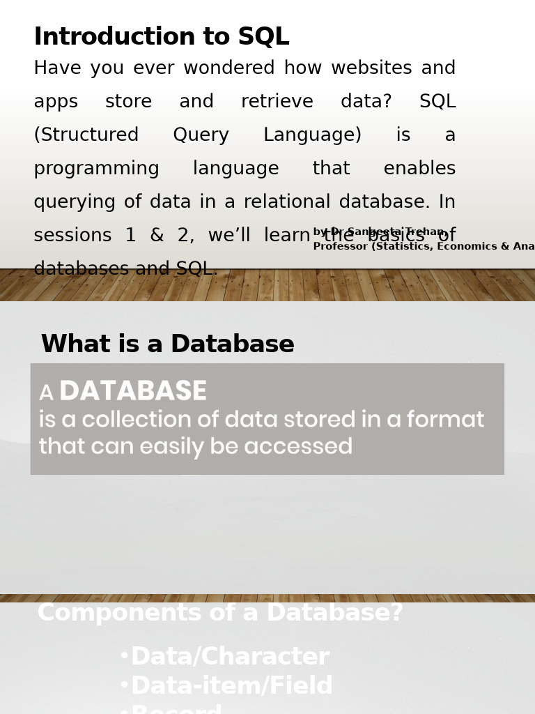 Introduction to SQL and Databases | PDF | Computers