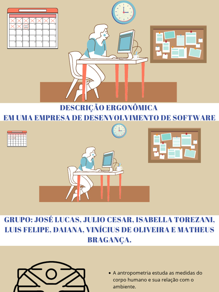 Slide Trabalho Final Ergonomia | PDF | Fatores humanos e Ergonomia