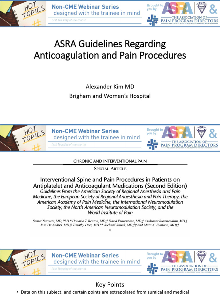 Asra Chronic Pain Guidelines | PDF | Aspirin | Clinical Medicine