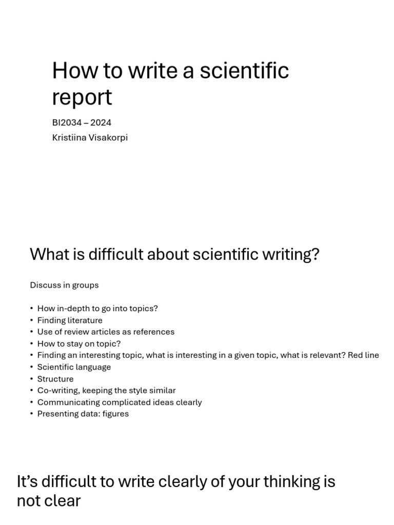 Scientific Report Writing Guide | PDF | Invasive Species | Ecological Niche