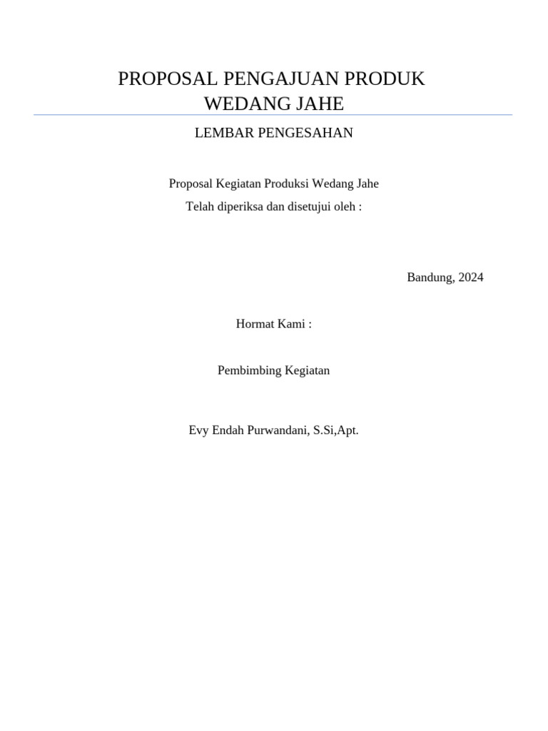 Proposal Pengajuan Produk | PDF | Bisnis | Ilmu Sosial