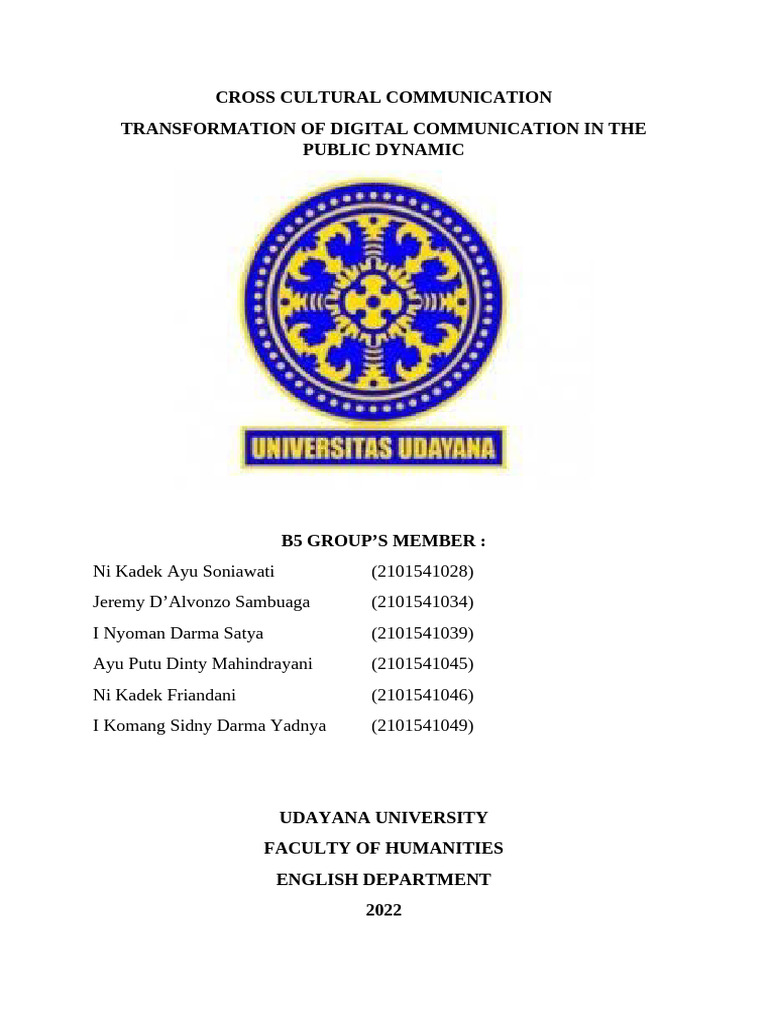 Cross Cultural Communication | PDF | Communication | Internet