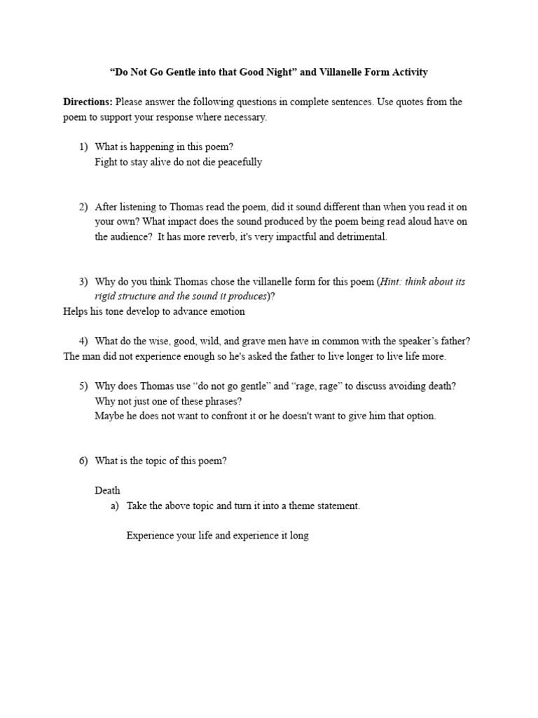 Villanelle Analysis and Creation Guide | PDF | Poetry