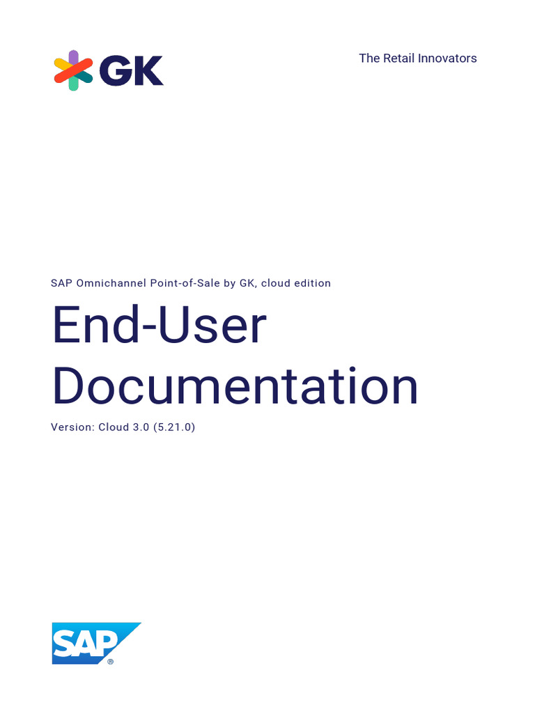 SAP Omnichannel Point-Of-Sale by GK, Cloud Edition - Cloud 3.0 (5.21.0 ...