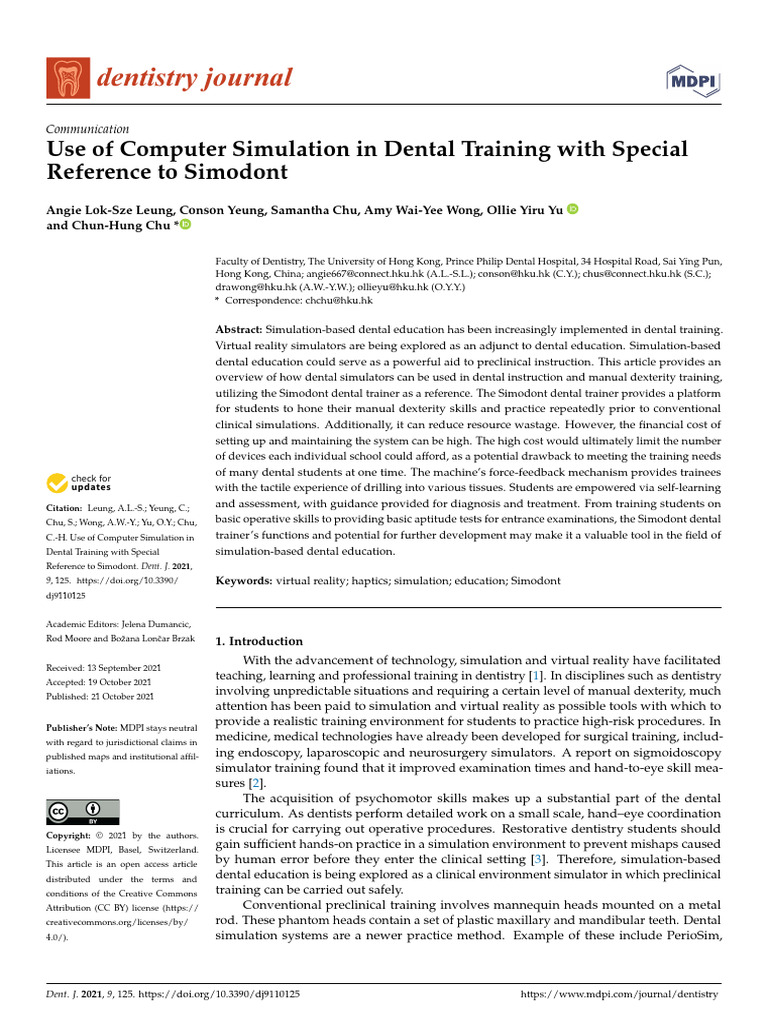 Leung Et Al. - 2021 - Use of Computer Simulation in Dental Training ...
