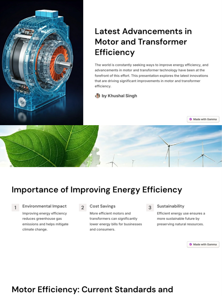 Latest Advancements in Motor and Transformer Efficiency | PDF ...